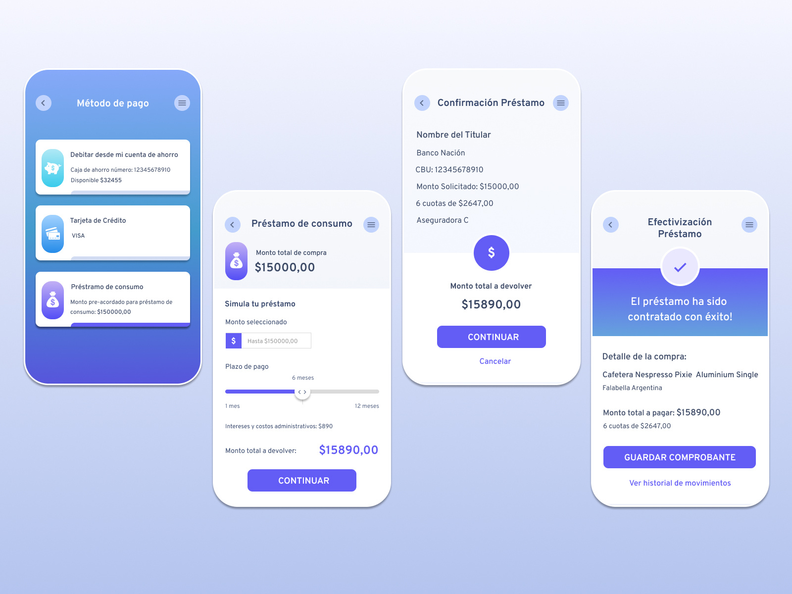 Mobile Banking App - UI/UX Design by Bárbara on Dribbble