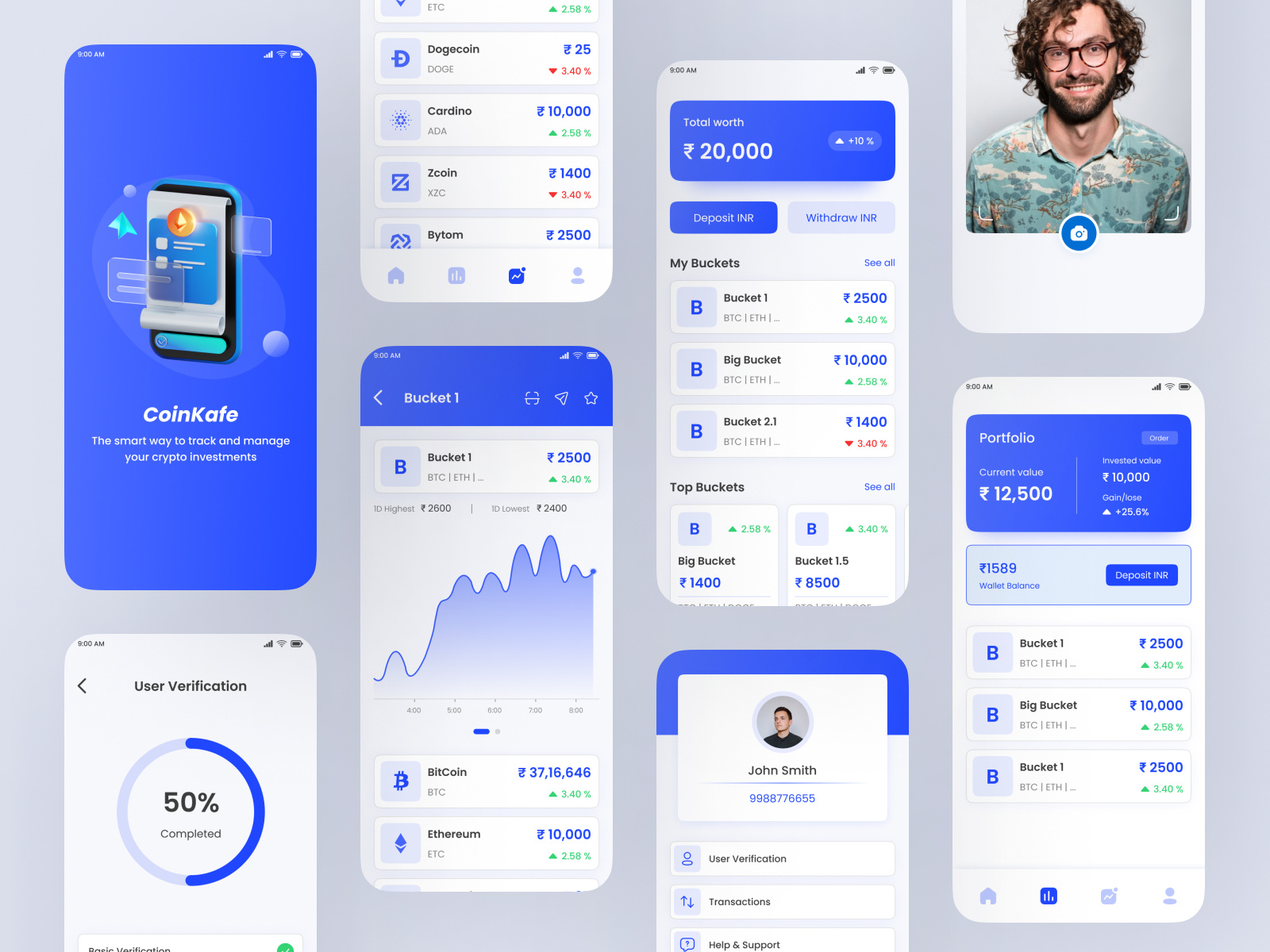 Crypto Bucket App | Concept UI by Vivek Harkhani on Dribbble