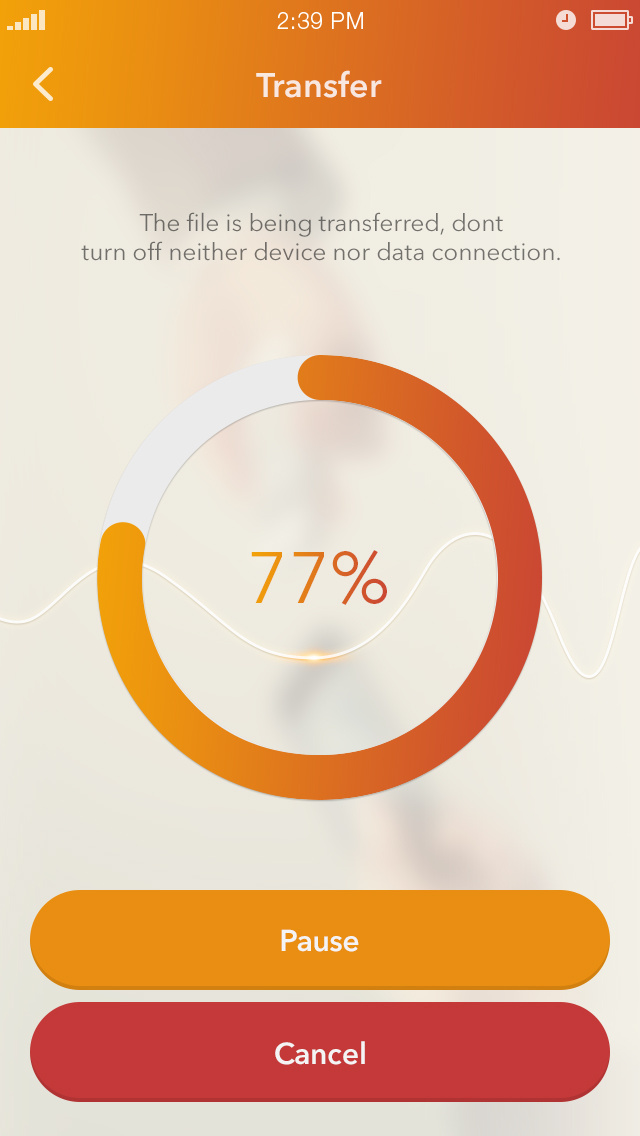 Transfer File UI by Ibnu Mas'ud on Dribbble
