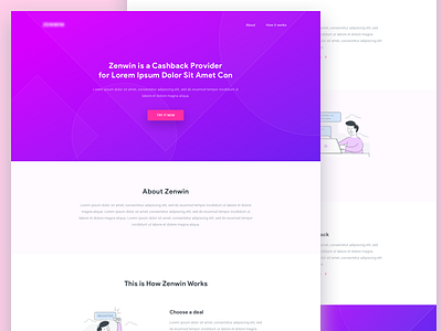 Cashback Provider Landing Page by Ibnu Mas'ud for Sebo on Dribbble