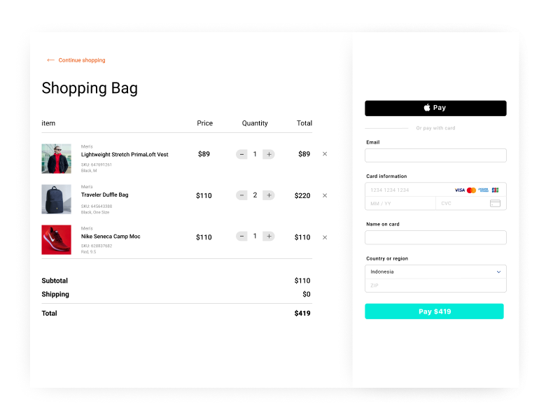 Daily UI 02 - Checkout page by Ferry on Dribbble