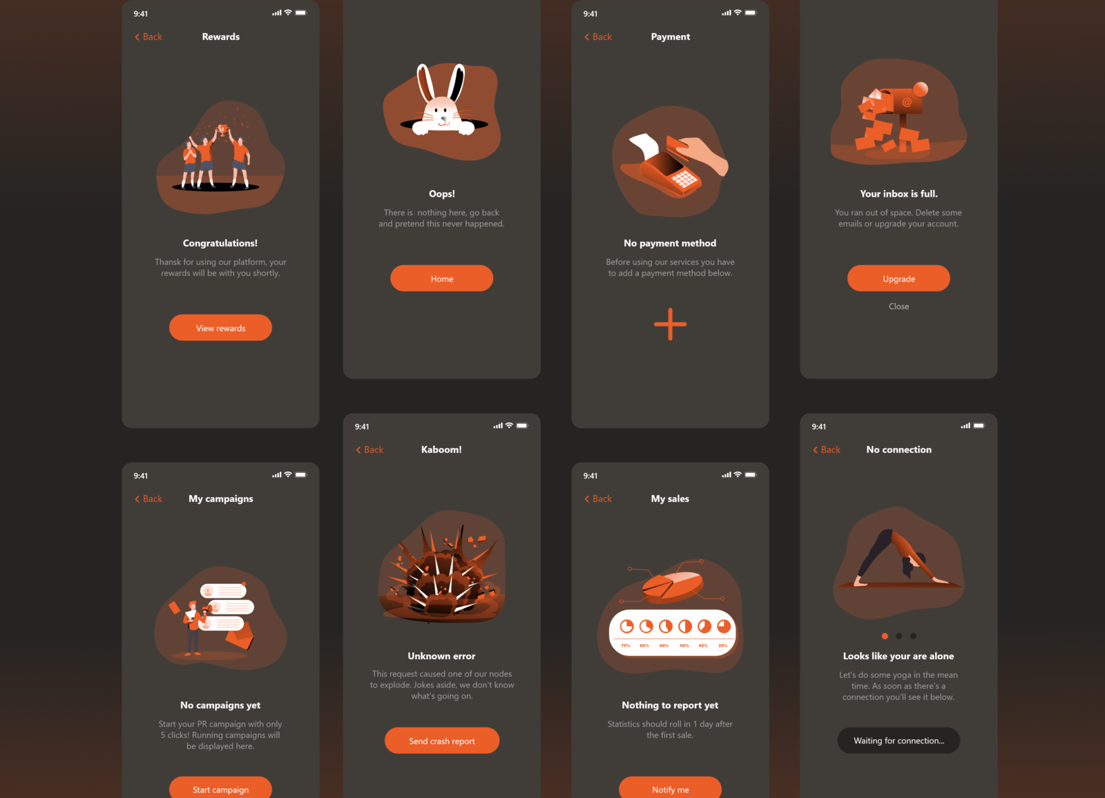 Placeholder illustrations for mobile views by Anton Gericke for ...