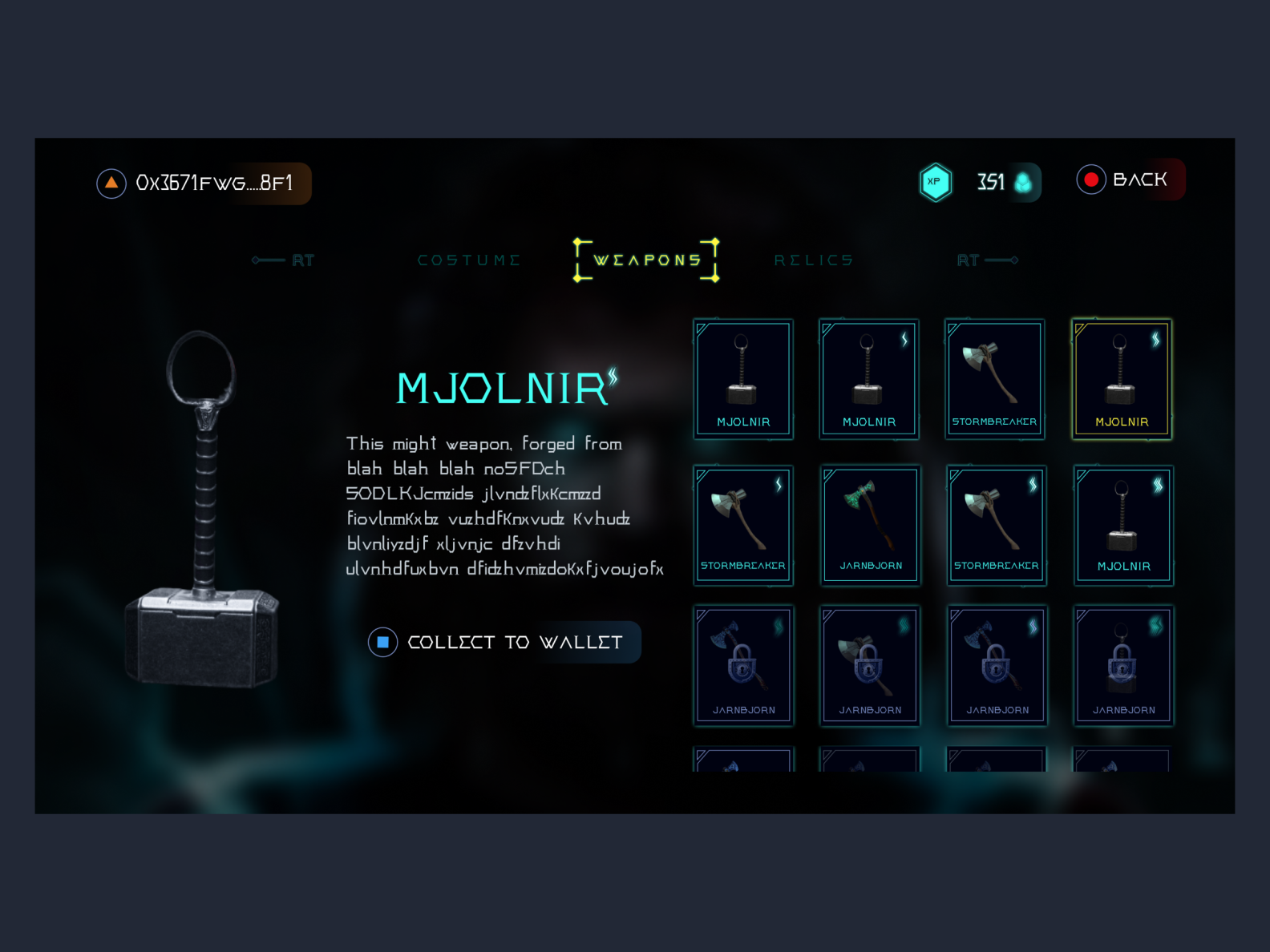 Game Weapon Catalog by Stephen Jeremiah on Dribbble