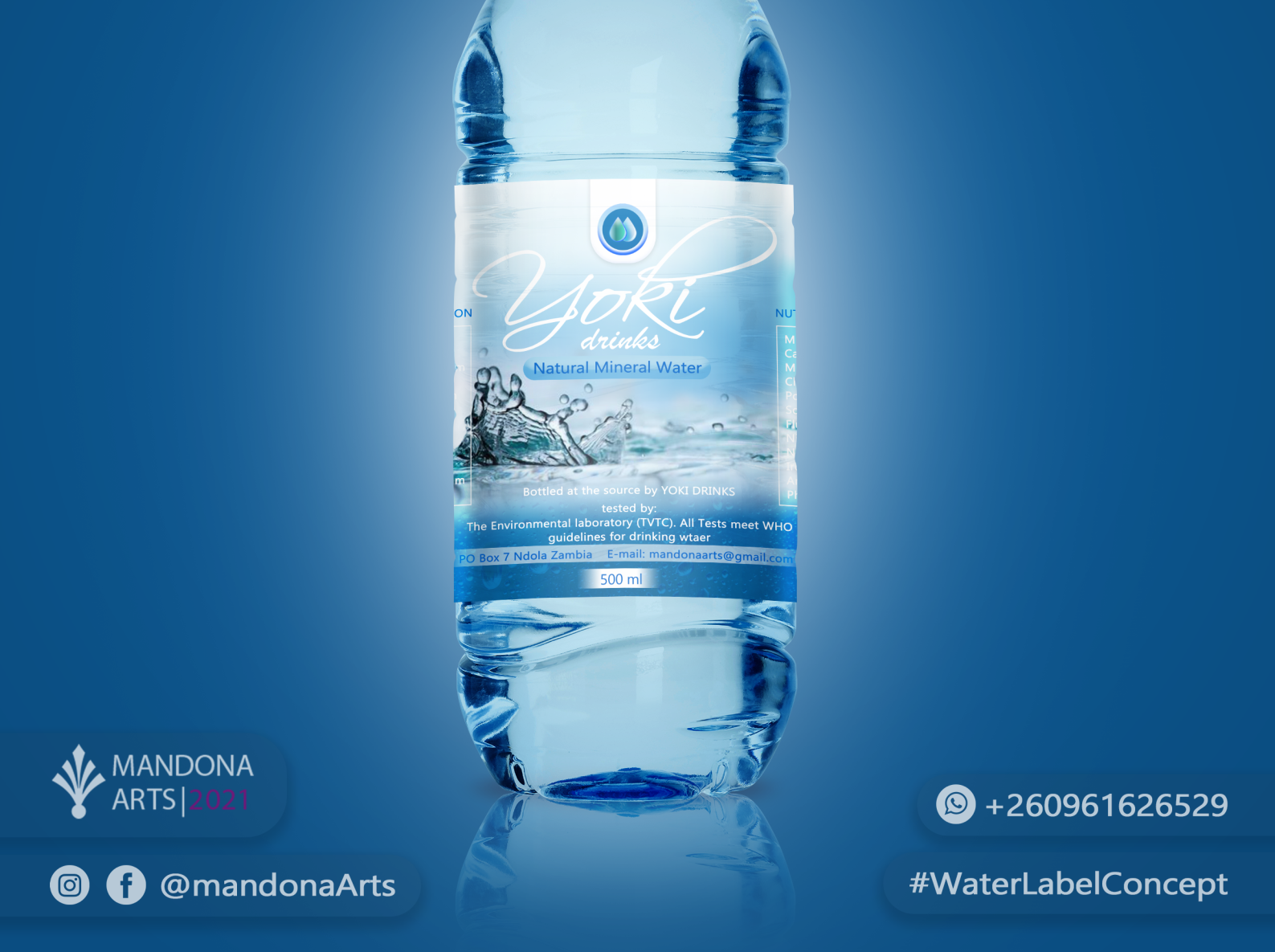 water label branding (trail) by Mandona ARTS on Dribbble