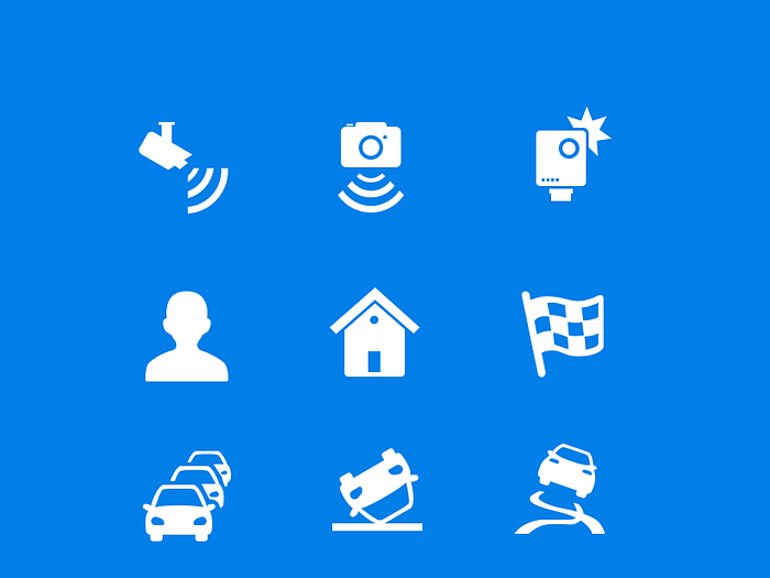 Flitsmeister Traffic Icons by Vince Schwidder for Yummygum on Dribbble
