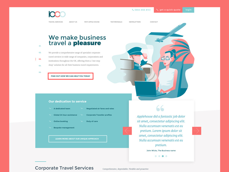 Corporate Illustrated Page - Prototypr | Prototyping