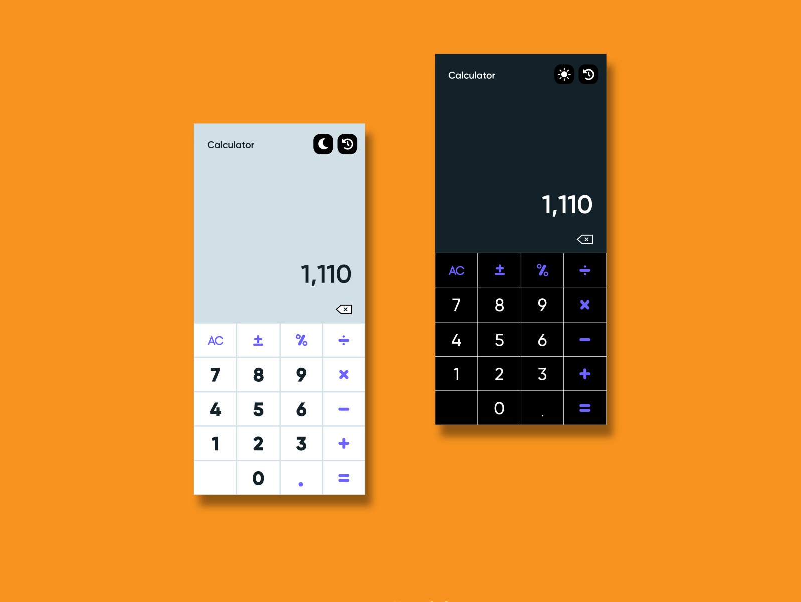 Daily ui 004 - Calculator by Kiran Banstola on Dribbble