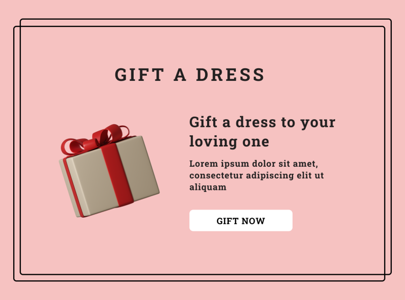 gift a dress section by Doctor Dev on Dribbble