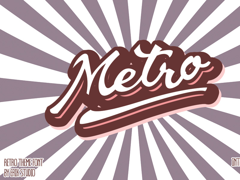Metro font by erik studio on Dribbble