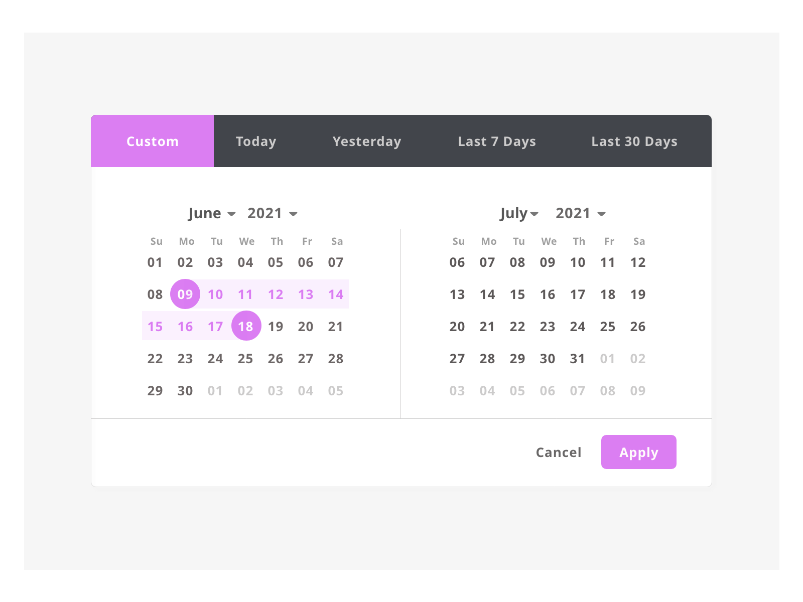 Date Picker by Amie Alford on Dribbble