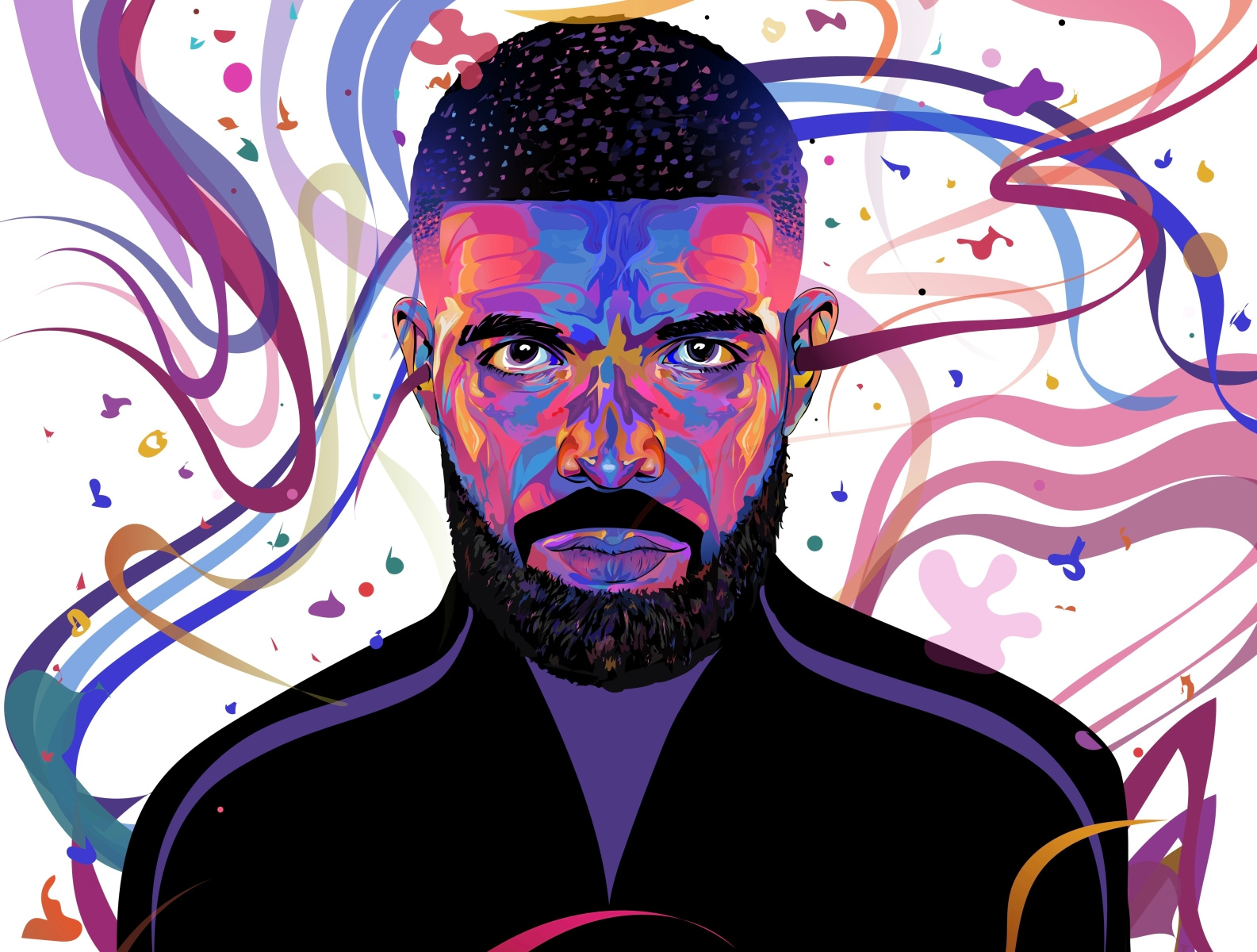 Neon drake illustration by NIKITA JOSEPH on Dribbble