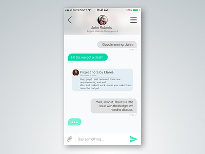 Direct Messaging - Daily UI 013 by Max Rovensky on Dribbble