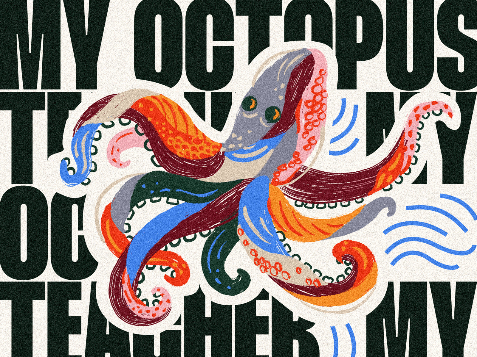 Octopus illustrated poster by Avery Elias on Dribbble