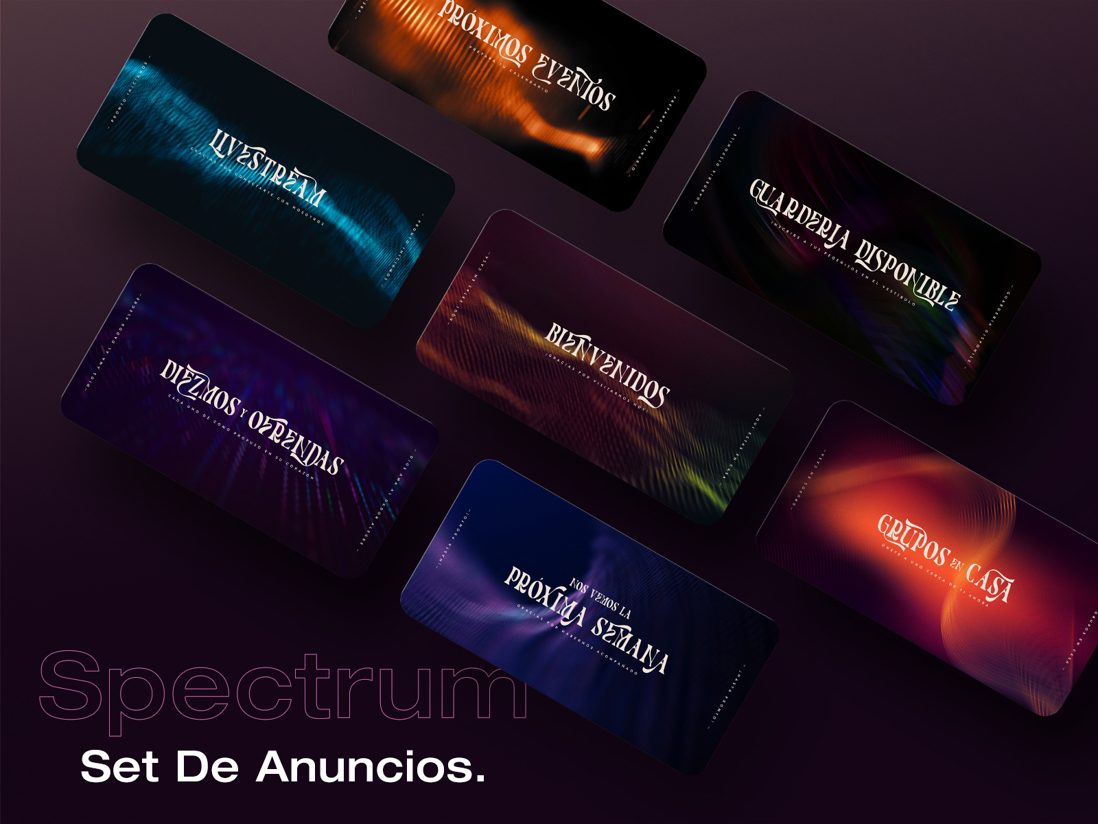 Spectrum Announcement Set by Luis Garcia on Dribbble