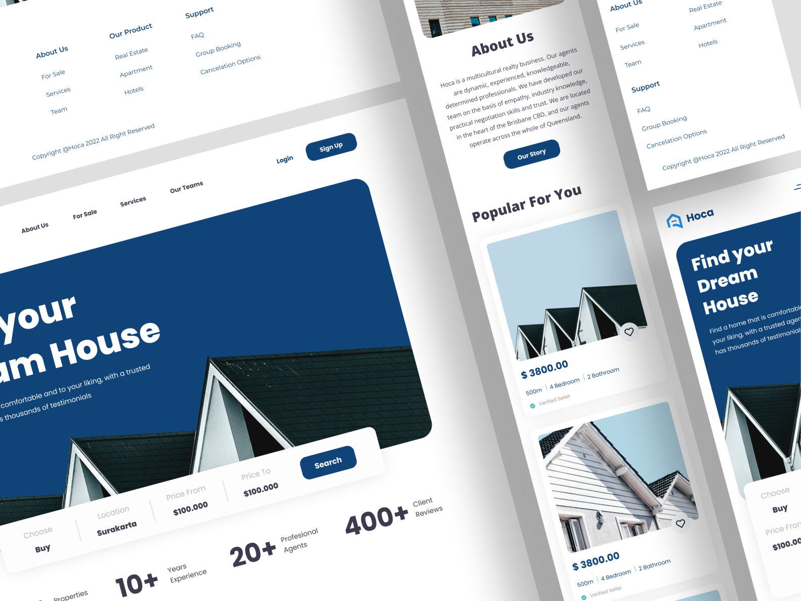 Hoca Real Estate - Mobile Responsive Website by Faza Dzikrulloh for ...