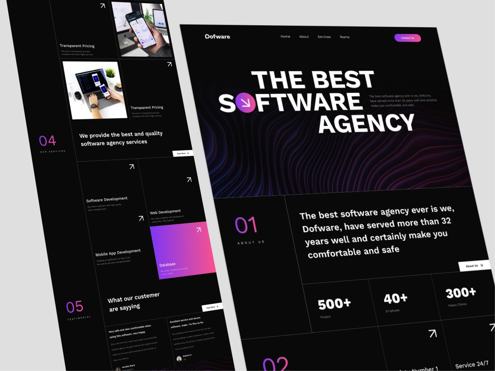 Dofware - Software Agency Landing Page by Faza Dzikrulloh for Sobat.io ...