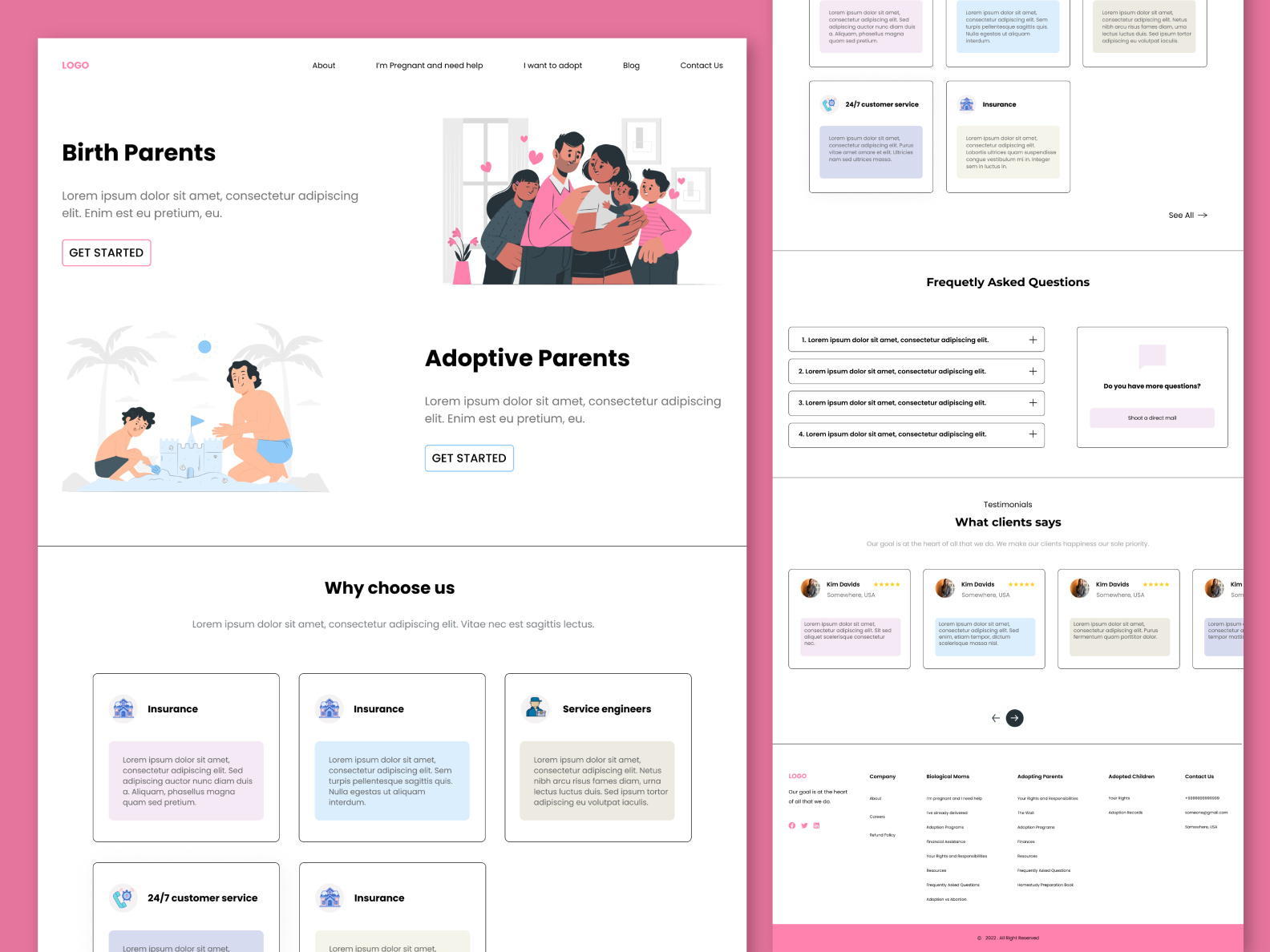 Landing page for Adoption website by Rangan Mohanta Dibosh on Dribbble