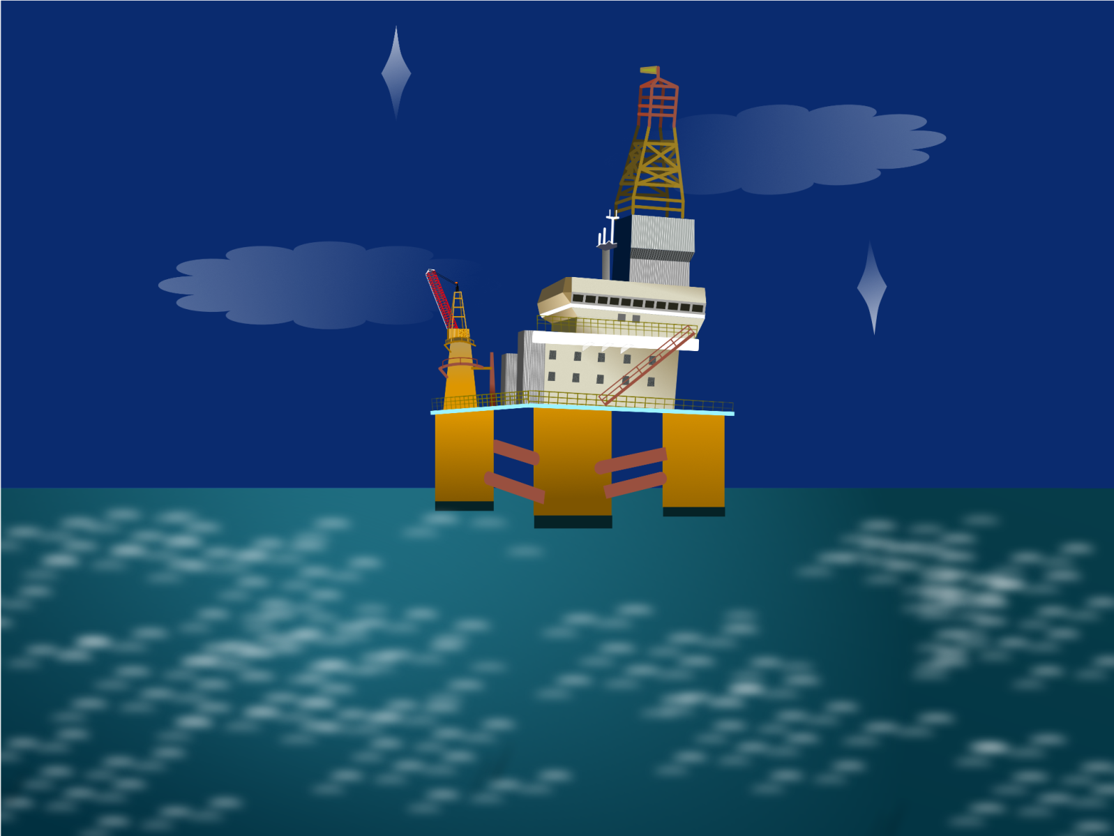 Oil rig by MILO on Dribbble