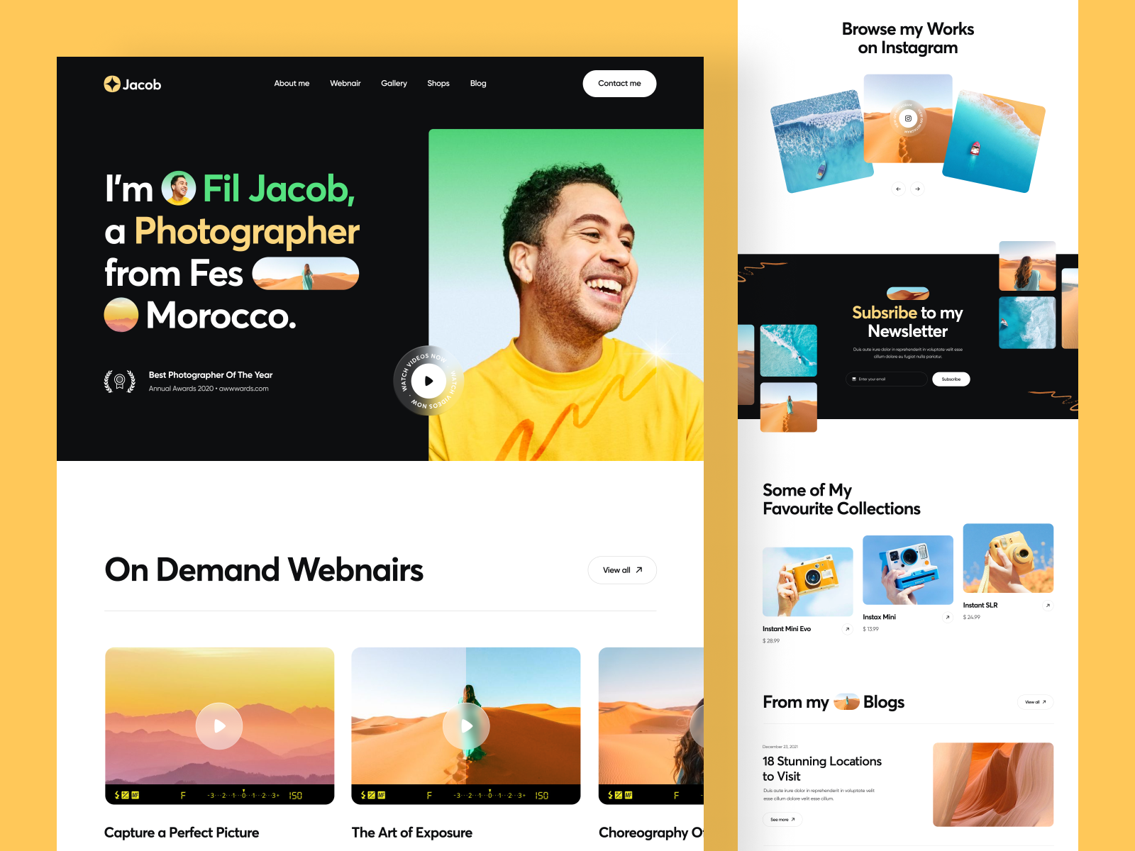Photographer Portfolio Website by Boomdevs LLC on Dribbble
