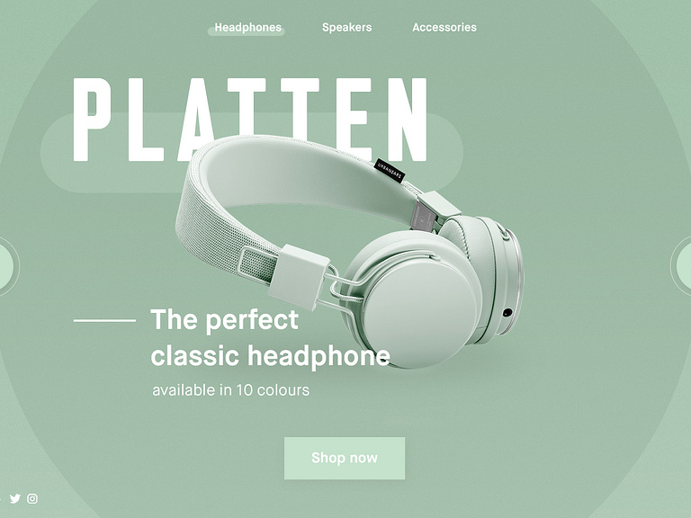 Urbanears Landing Screen by Nathan Riley for Unseen Studio® on Dribbble