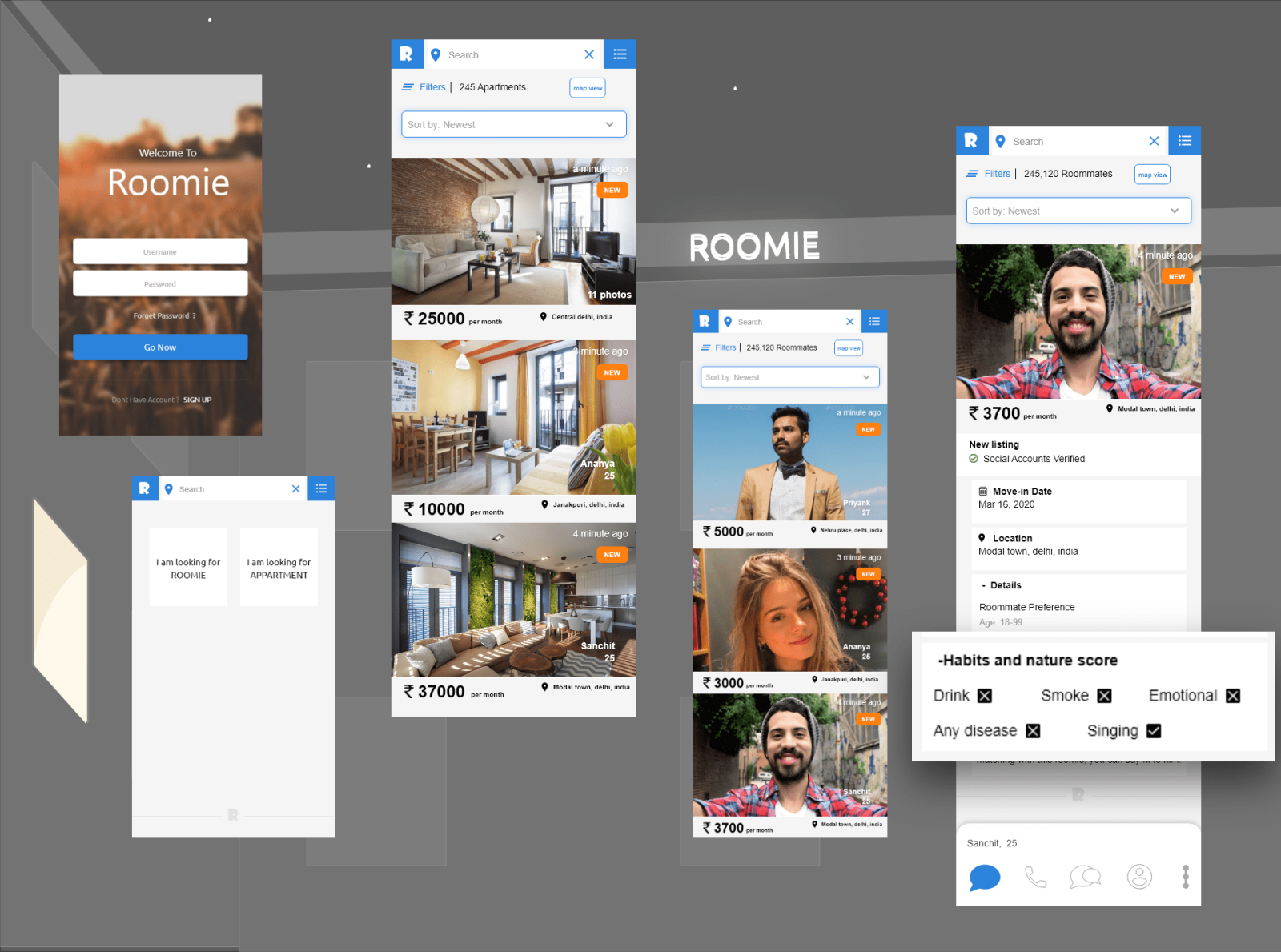 Room Finder App Concept by Dhairya Gupta on Dribbble