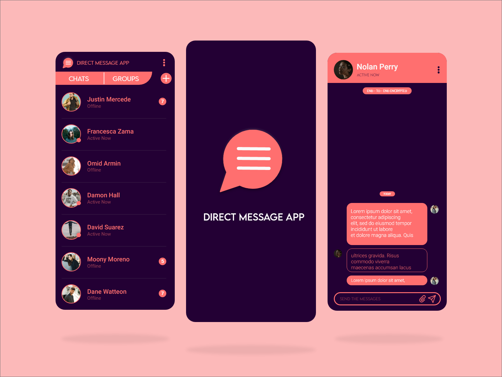 Direct Message App by Swaza Gupta on Dribbble