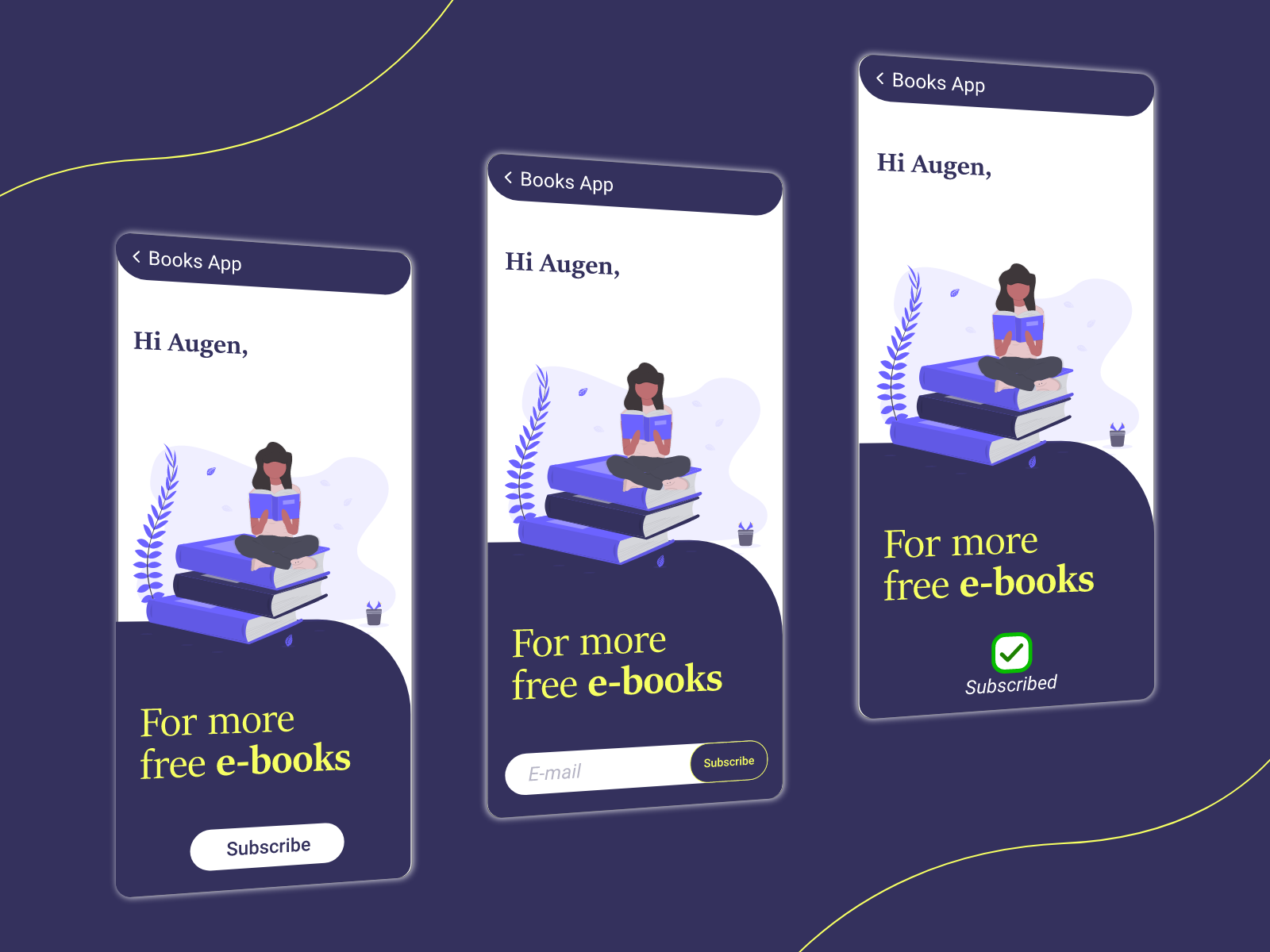 Subscription UI by Swaza Gupta on Dribbble