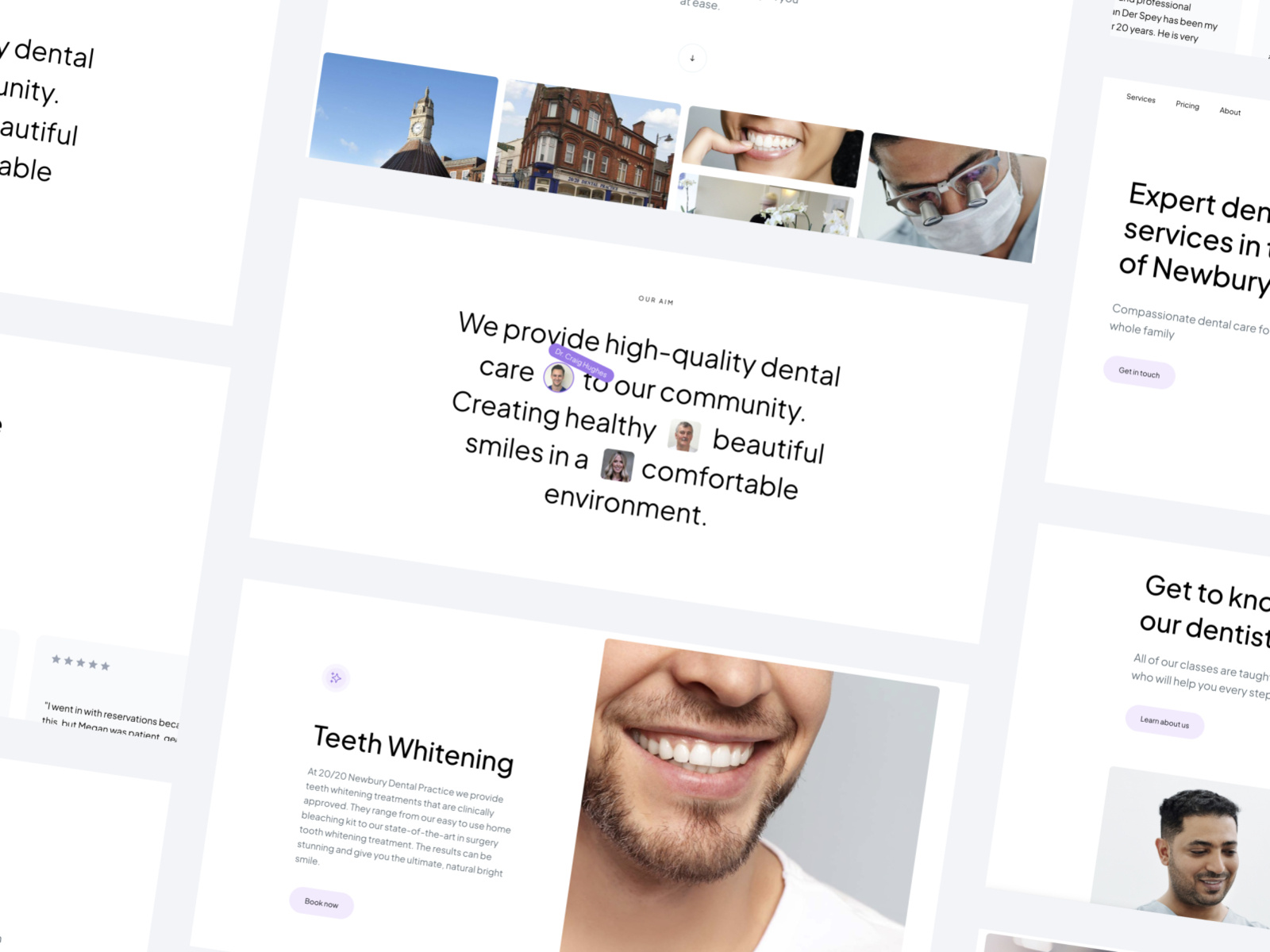 20/20 Dental Practice website design by Jack Johnston on Dribbble