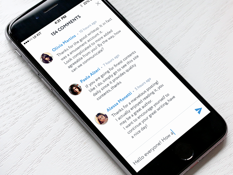 TREND UI KIT – Comments by Oleg Bolshakov on Dribbble