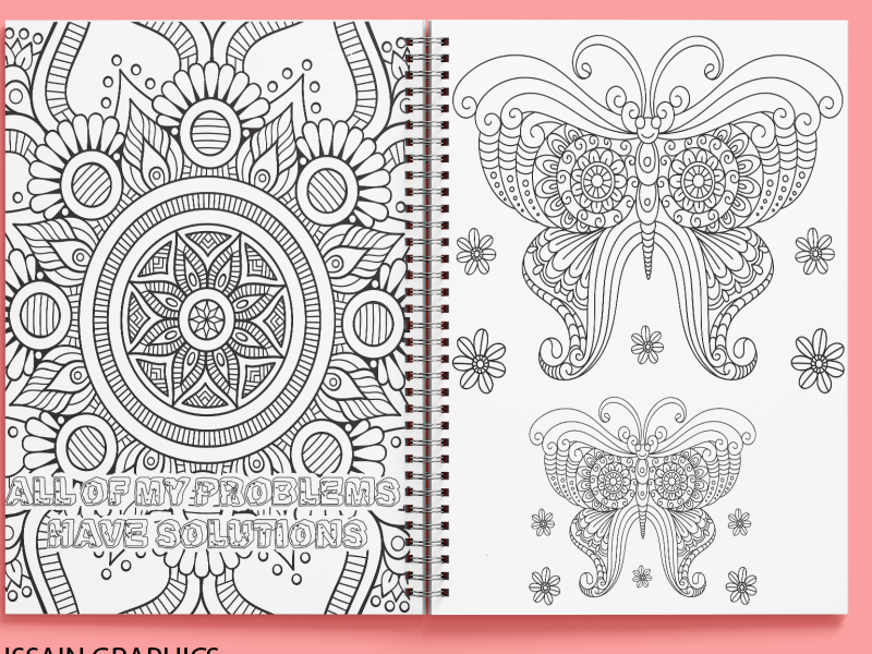 Adult Coloring Book by Zahid Hussain on Dribbble