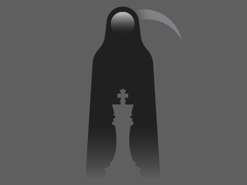 Grim Reaper Playing Chess