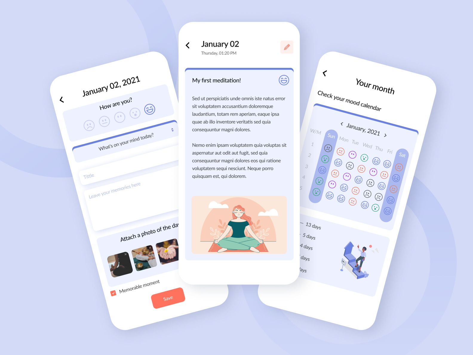 Health App UI by Alexandra S on Dribbble