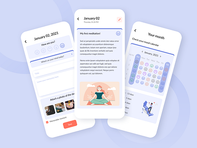 Health App UI by Alexandra S on Dribbble