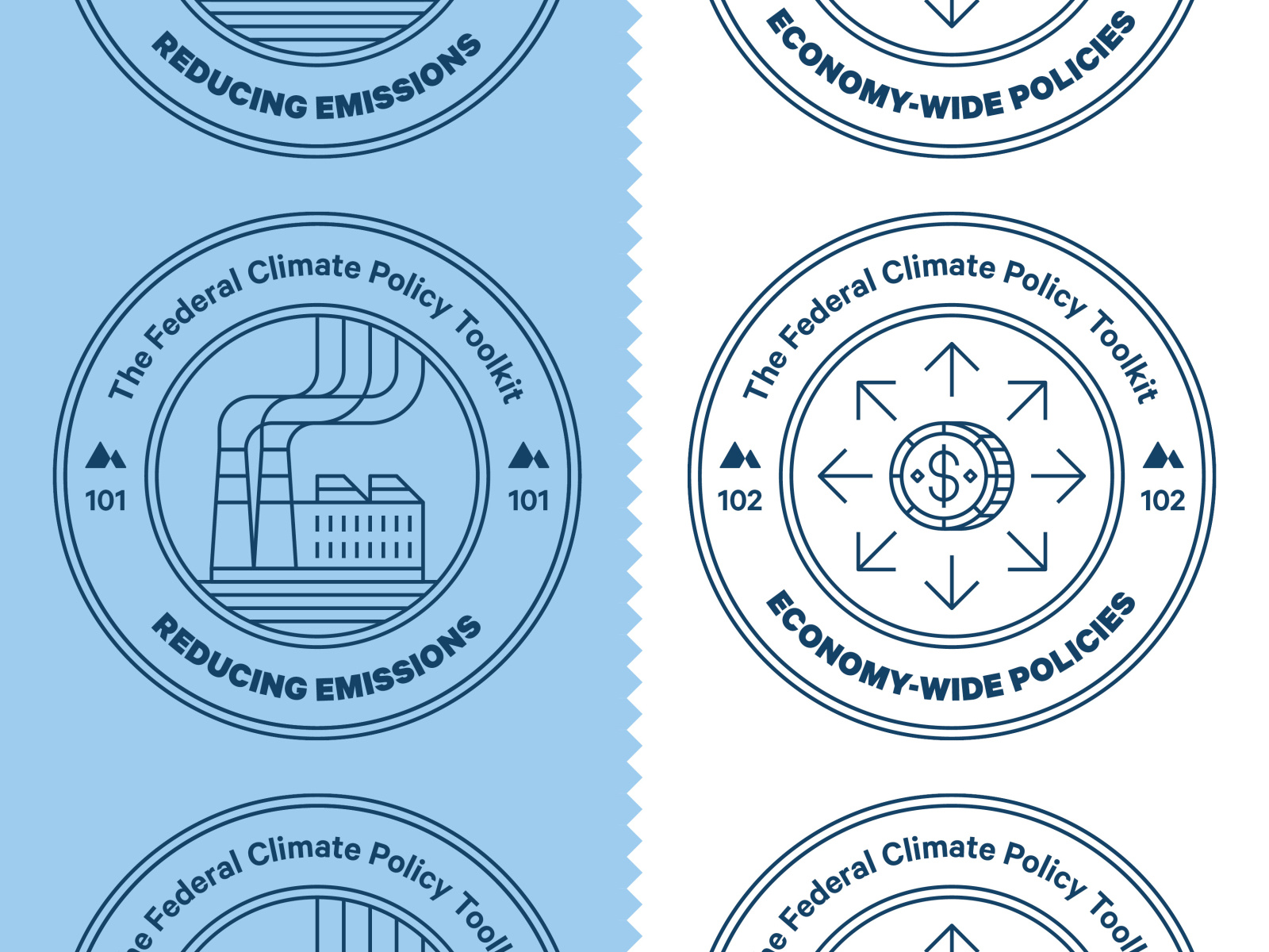 Climate Policy Badges by James Round on Dribbble
