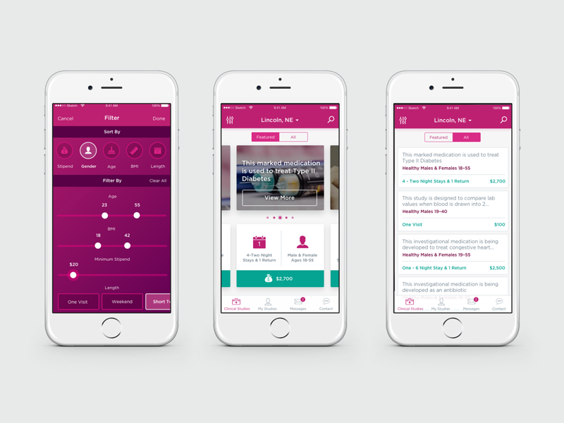 Health Study & Research App by Lindsay Schofield on Dribbble