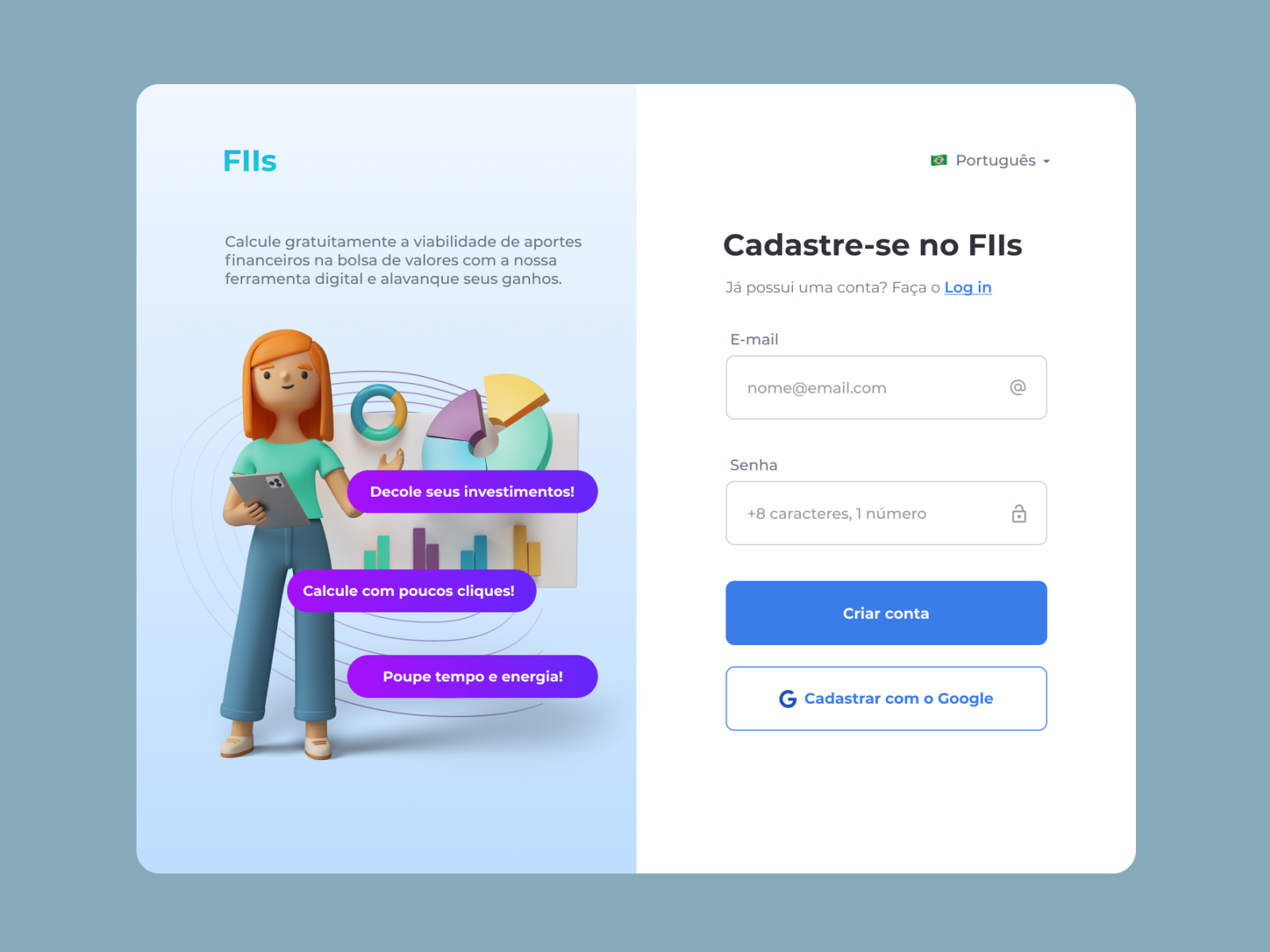Sign in page by Felipe Waltrick on Dribbble