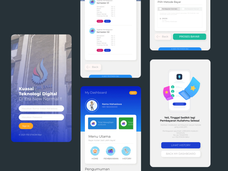 UX/UI App Design - Student Payment App by Devin Nuriansyah on Dribbble