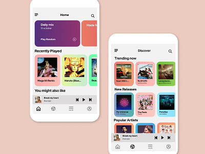 Spotify with gradient by Sashank on Dribbble
