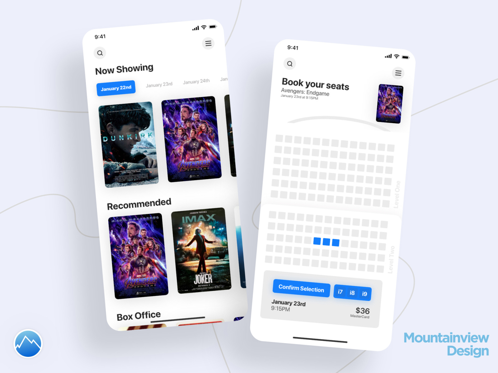 Mobile App Movies by Mountain View Design on Dribbble