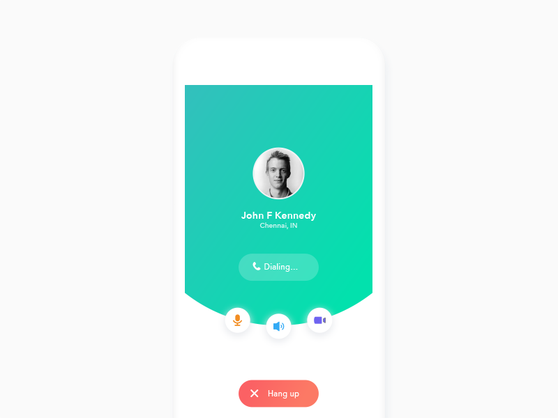 Minimal Calling Screen by Muthu Nathan on Dribbble