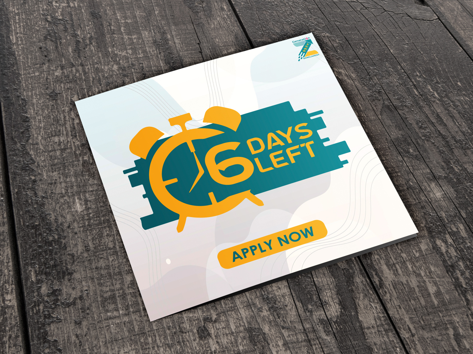 Day Left Poster by Shafiul Islam Sadin on Dribbble