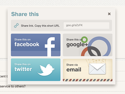 Share This modal by Sony Atmadjaja on Dribbble