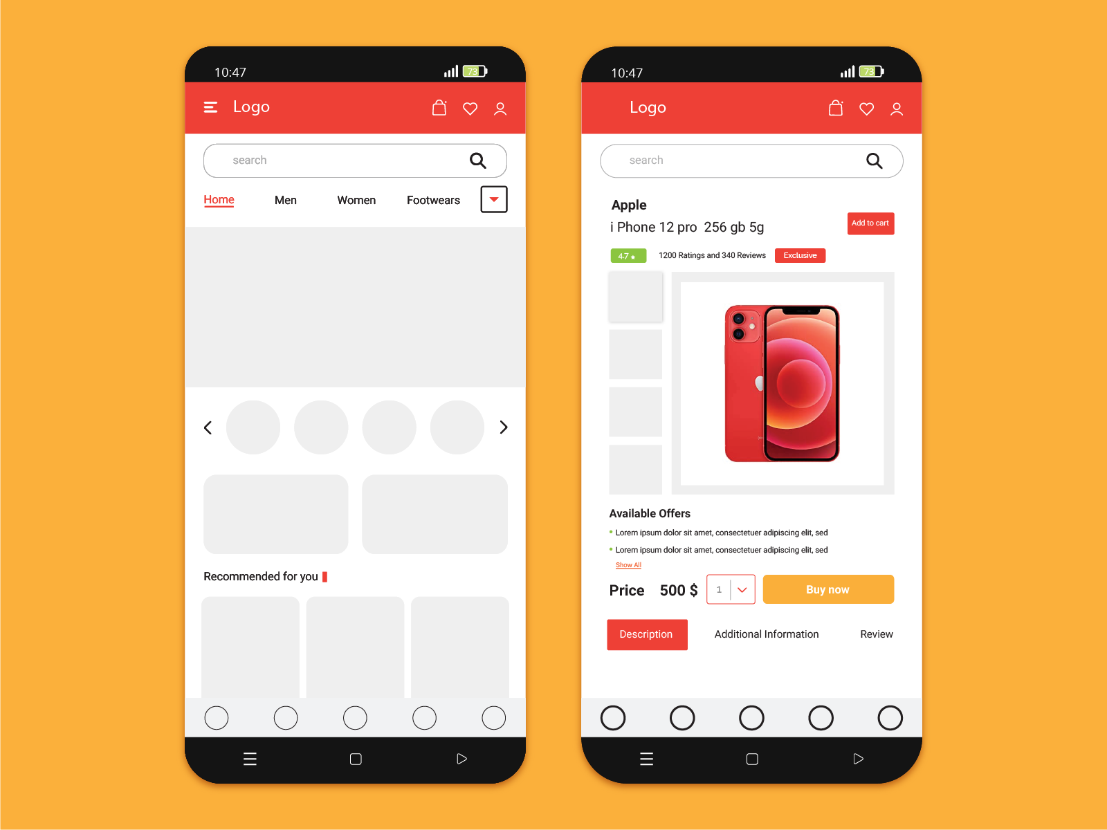 ecommerce app ui design by Sivarenjan on Dribbble