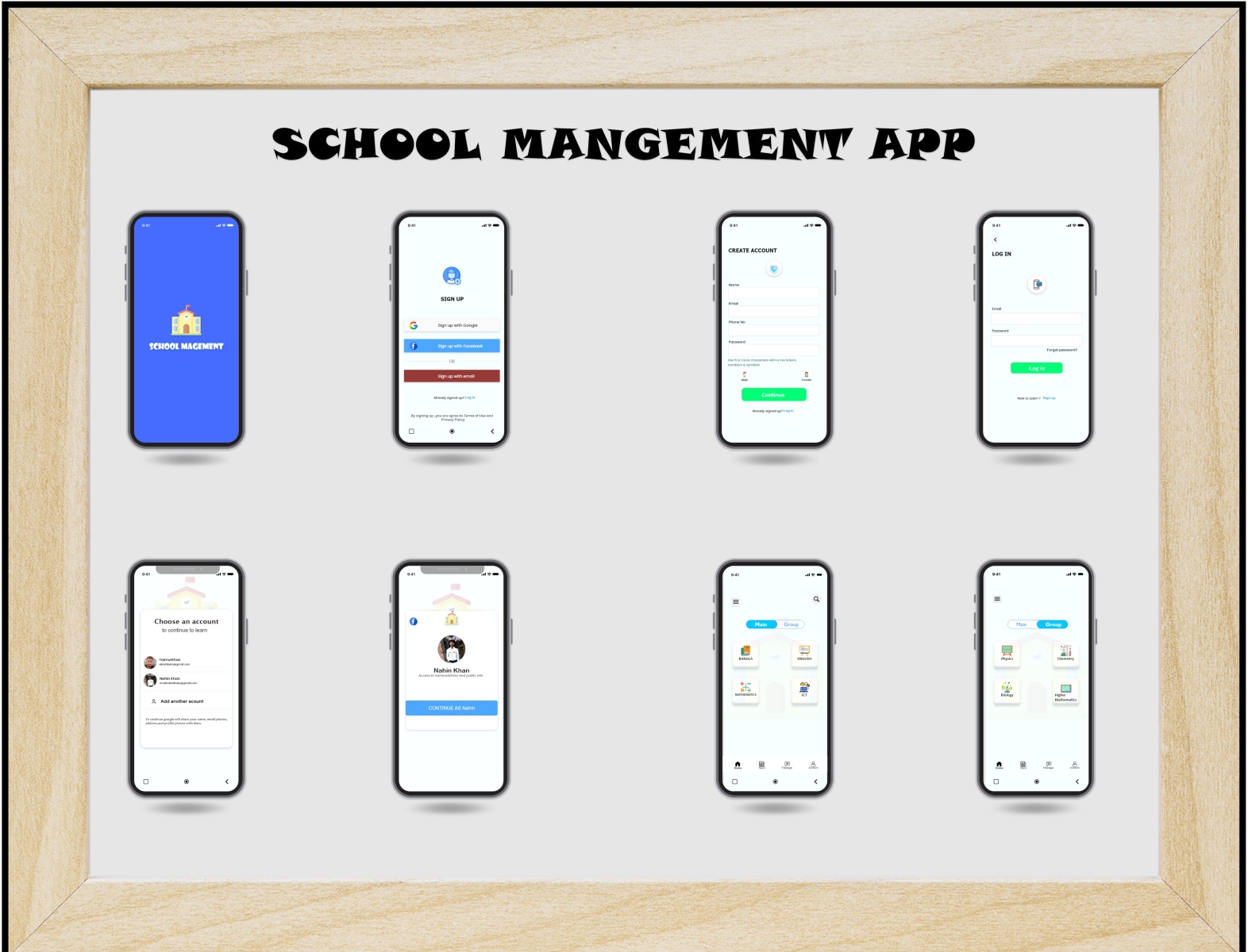 School Management app prototype design by Nahin Khan on Dribbble