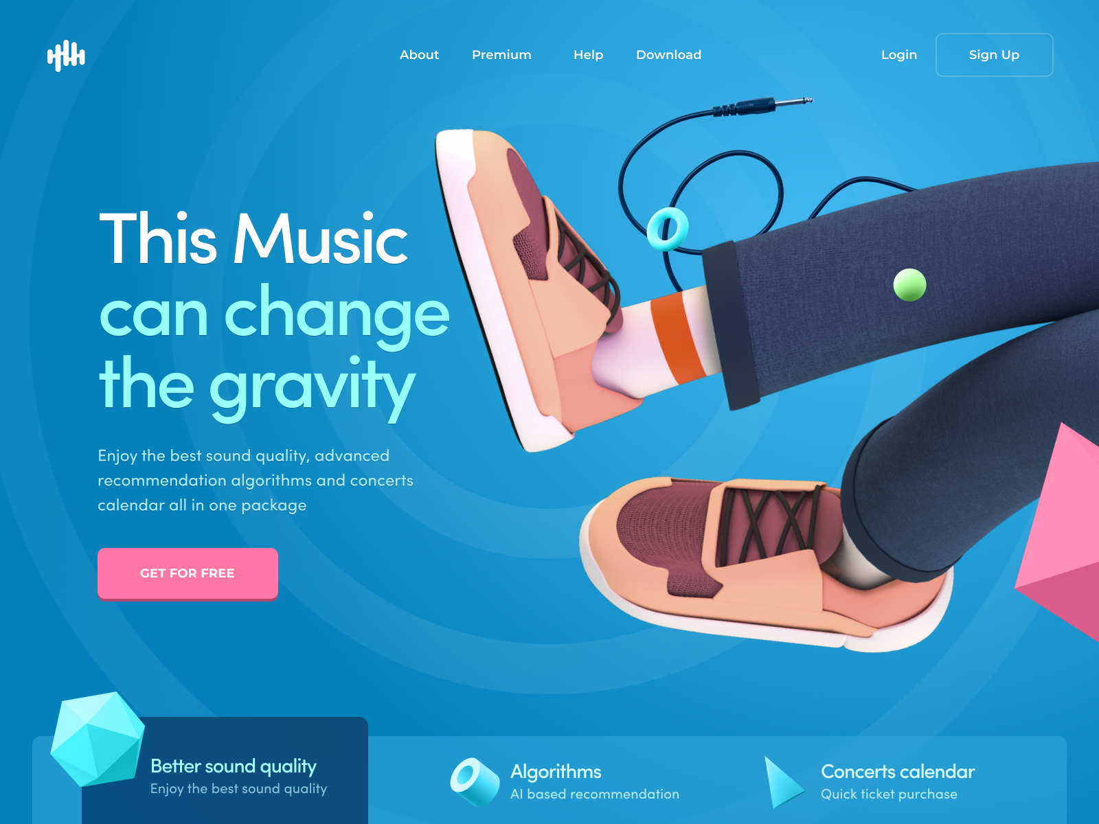 Website for a Music Streaming Provider by Andrew for Zajno on Dribbble