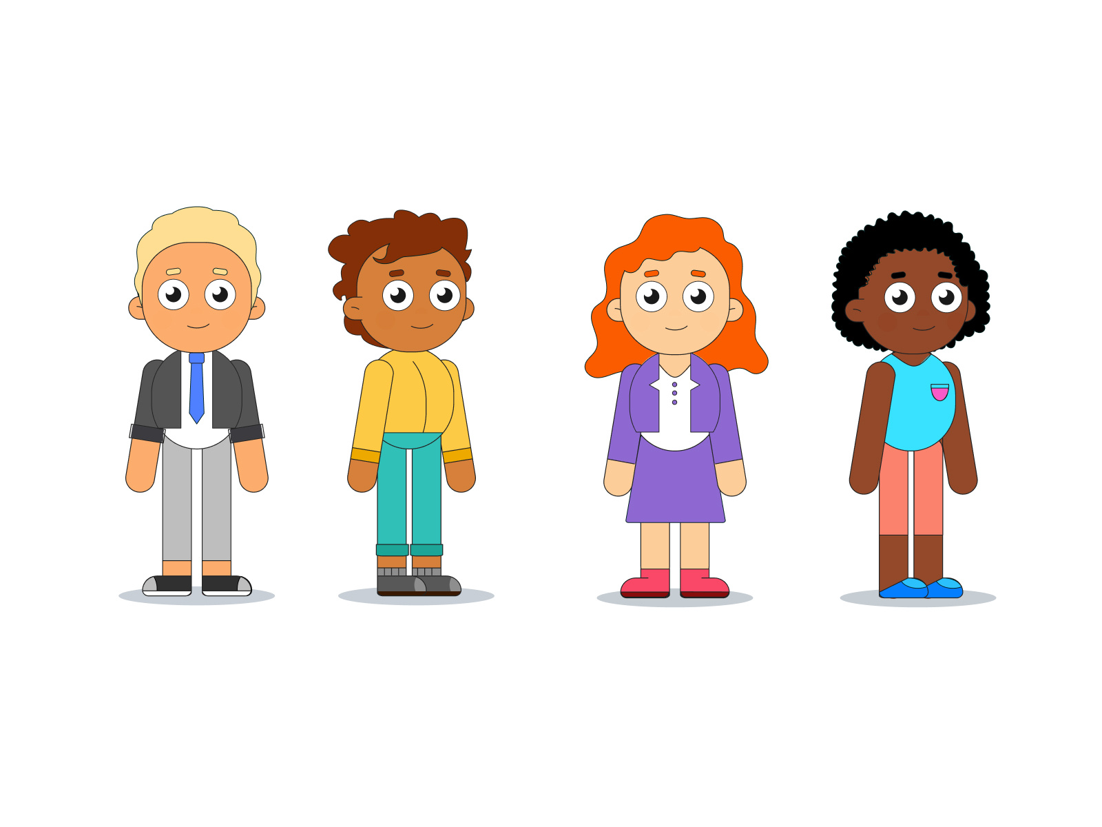 Various characters by Lilia on Dribbble