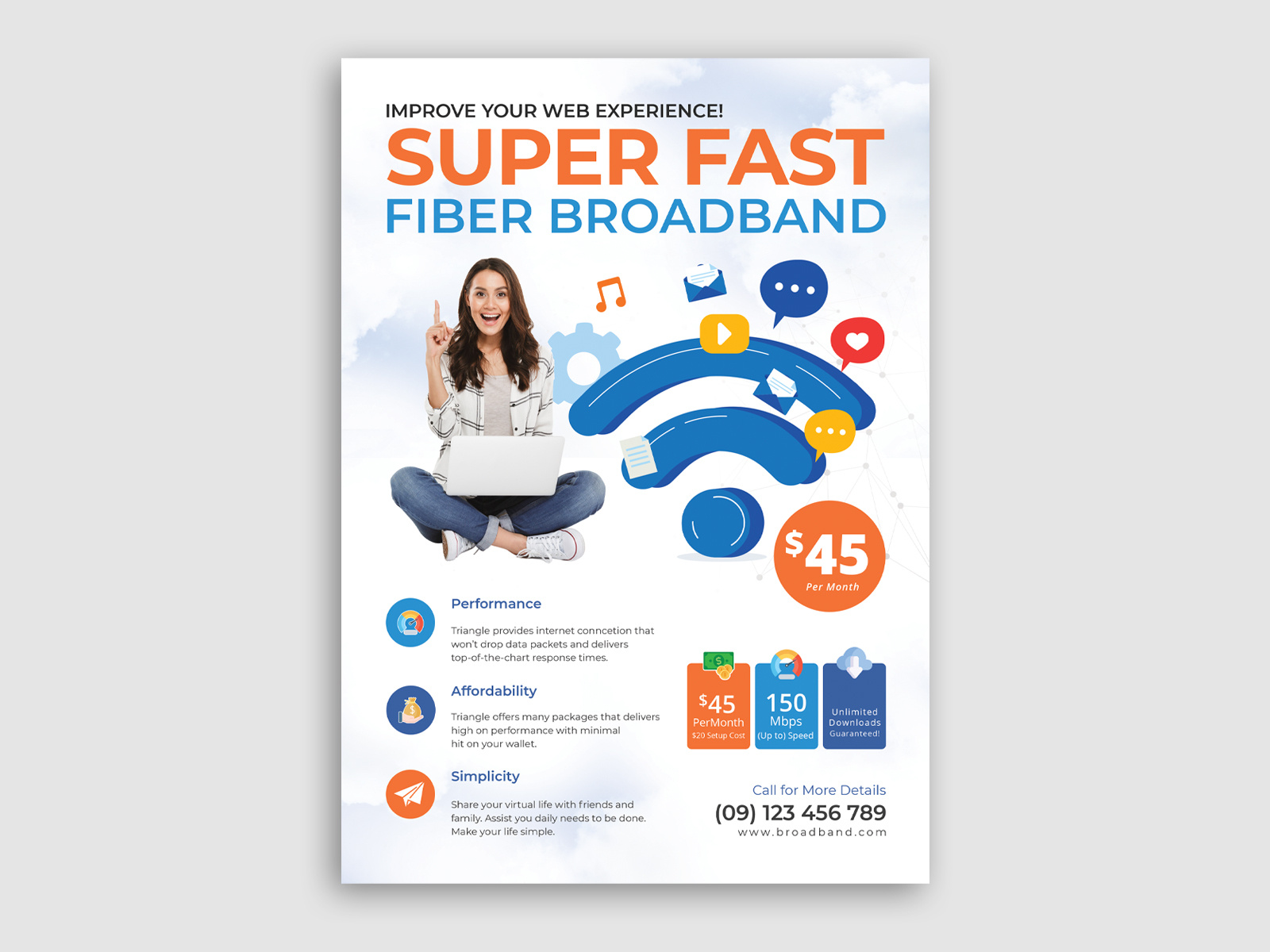 Internet Broadband Flyer by pixel_theorem on Dribbble