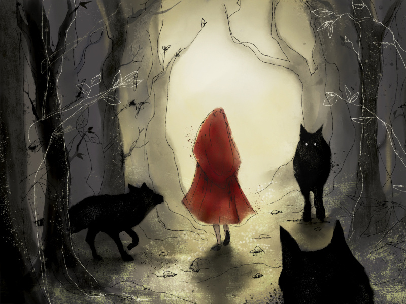 The mythology of wolves by Chrissie Callaghan on Dribbble