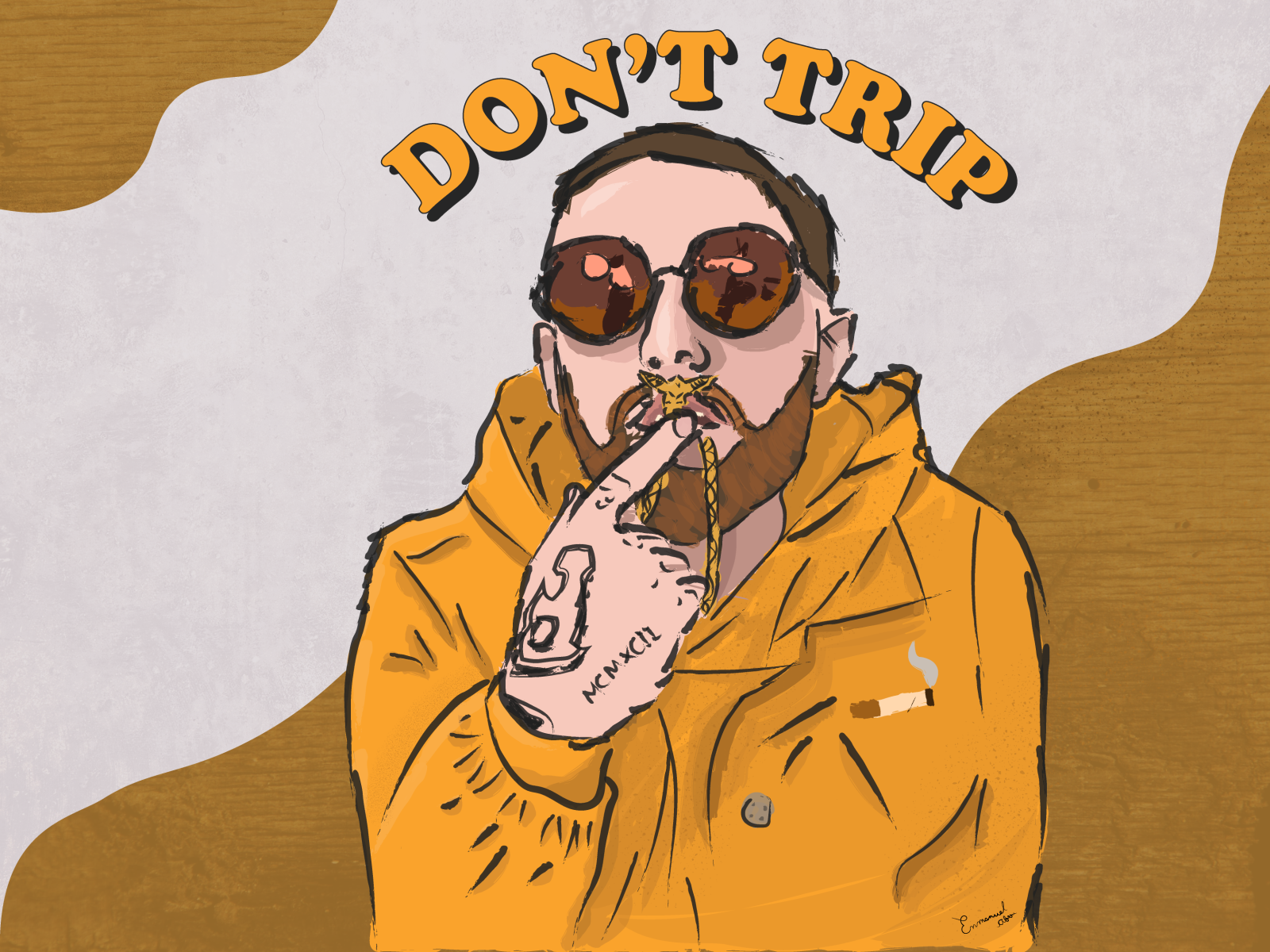 Mac Miller Cartoon Drawing