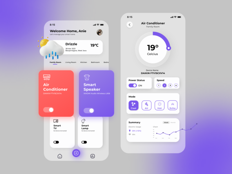 Smart Home App Design Concept by Risqi Ardiansyah on Dribbble